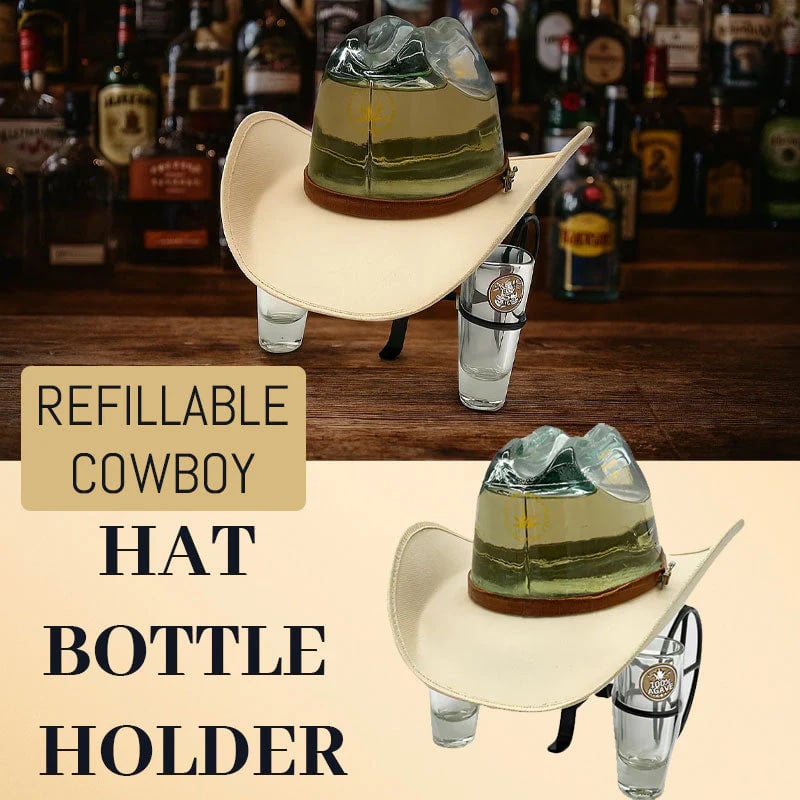 🔥Last Day 50% OFF🤠Cowboy Hat Bottle Holder – Refillable Design – Louxlue